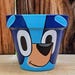Hand-painted Bluey Terracotta Planter - 4 Inch Art Pottery - Etsy