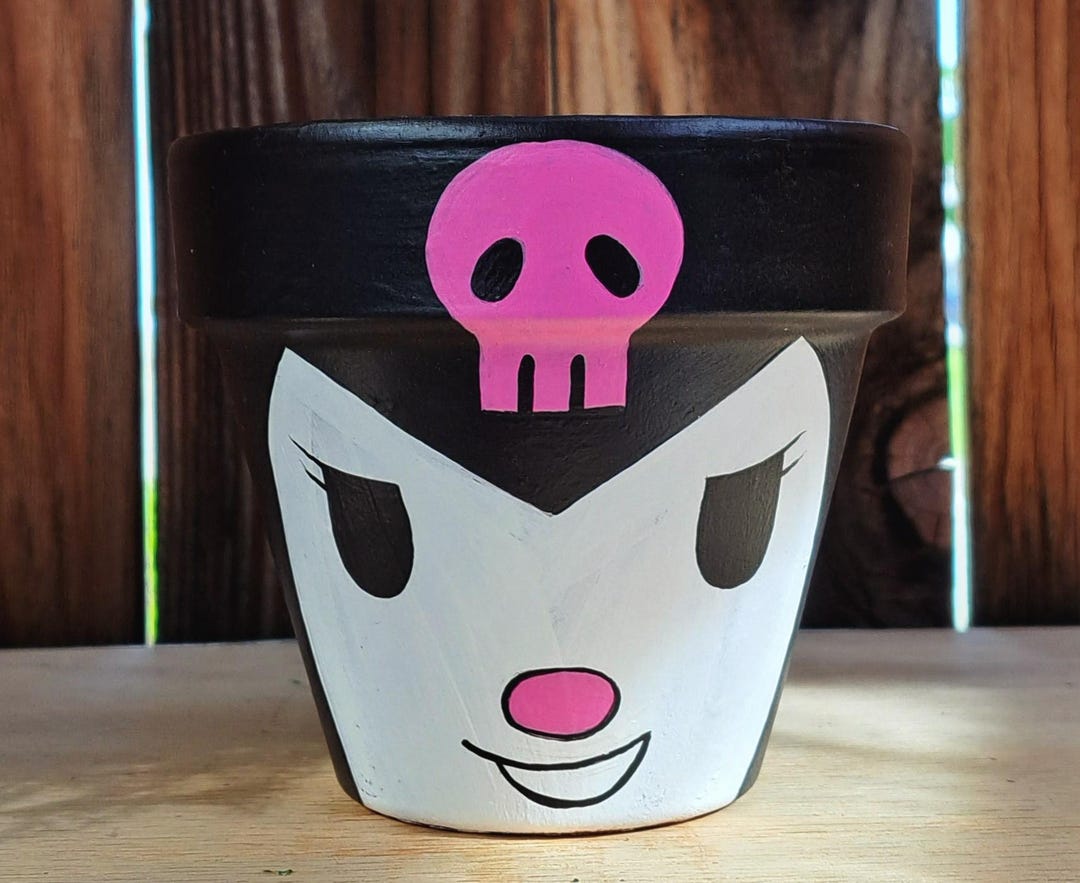 Kitty Best Friend Pot - Colorful Pottery - Hand-painted Planter ...