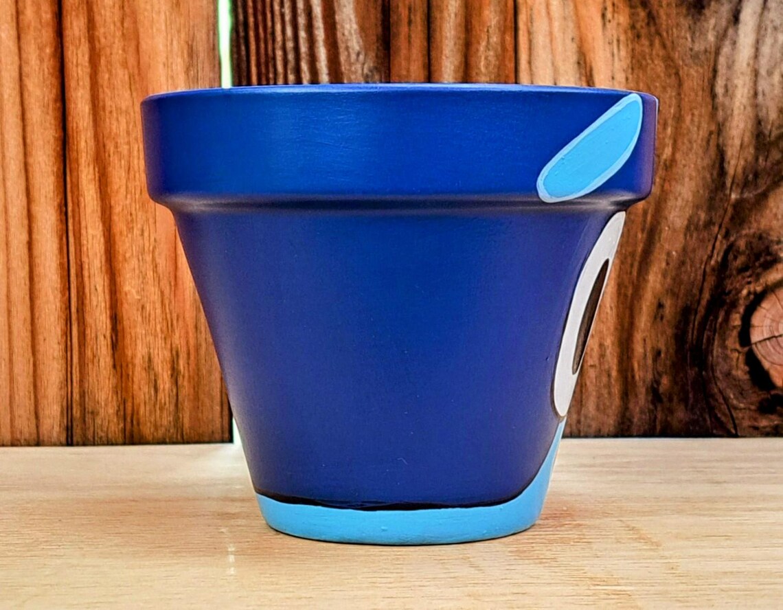Hand-painted Bluey Terracotta Planter - 4 Inch Art Pottery - Etsy