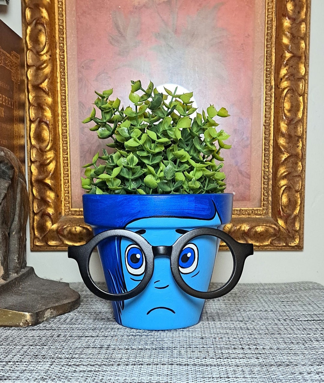 Inside Out Sadness Sadness Pot Hand-painted 4 Terracotta Character ...