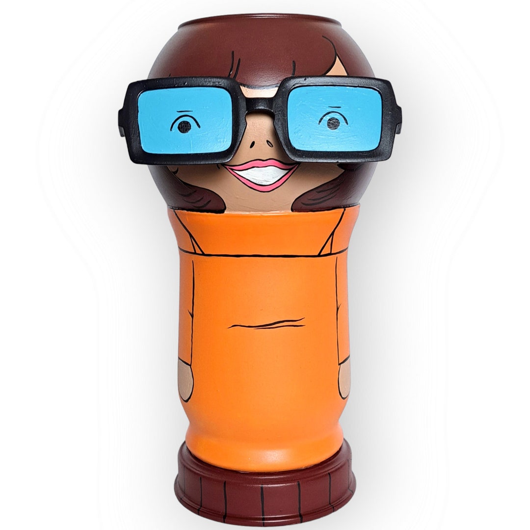 Scooby Doo Hand-painted Planter Velma Planter Hand-painted Upcycled ...