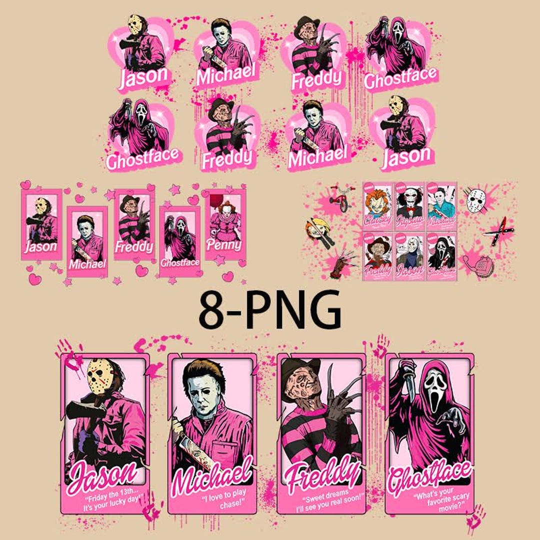 Pink Horror Character & Masked Figure PNG Designs - Ideal for ...