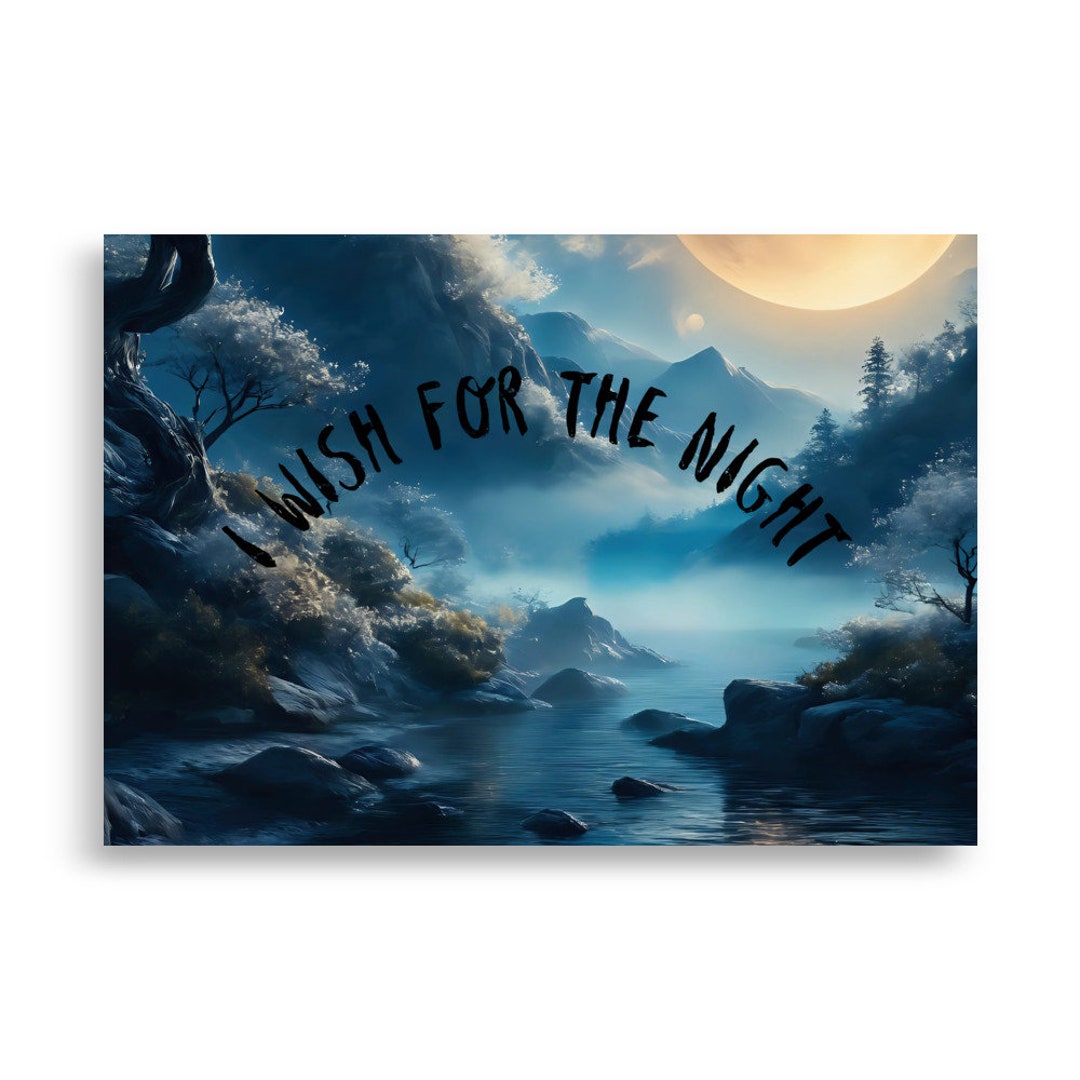 Poster I Wish for the Night - Etsy