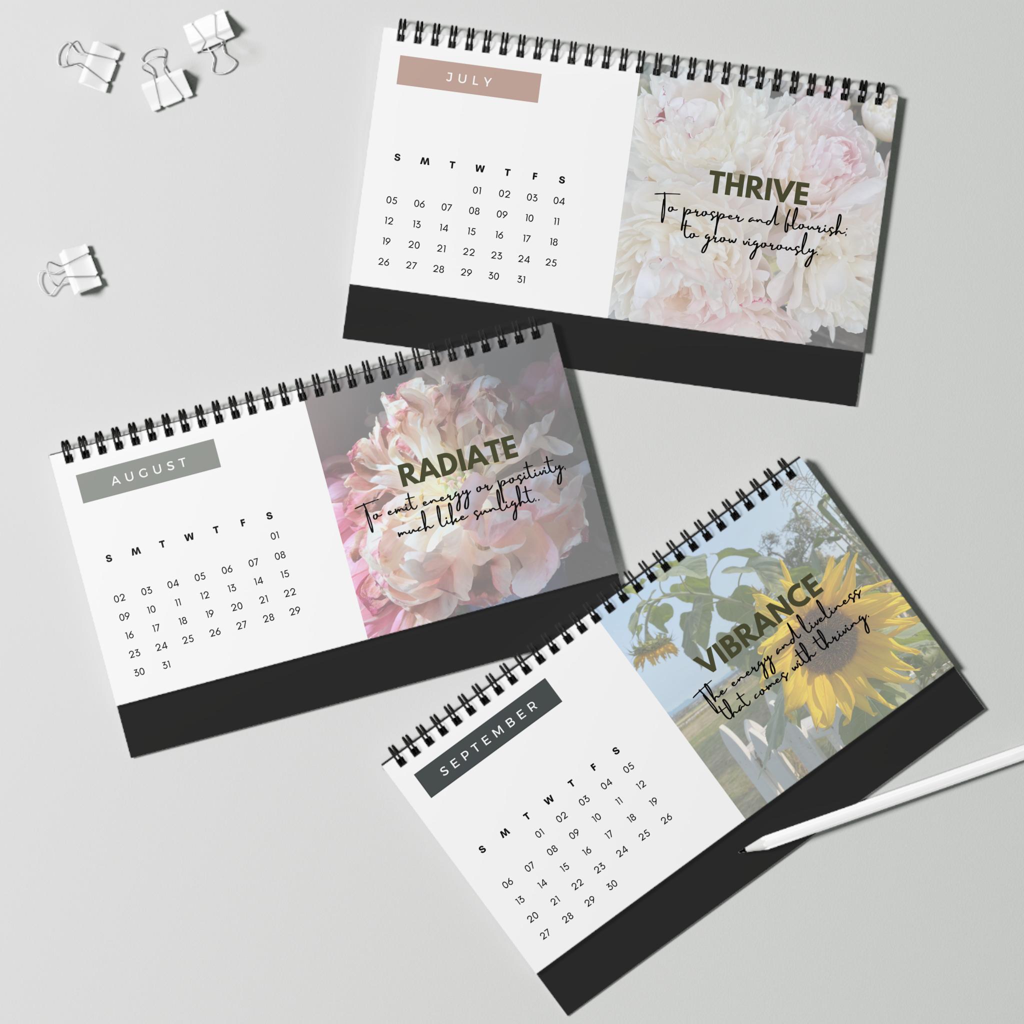 Nature Inspired Positivity 2025 Desktop Calendar Cultivating and ...