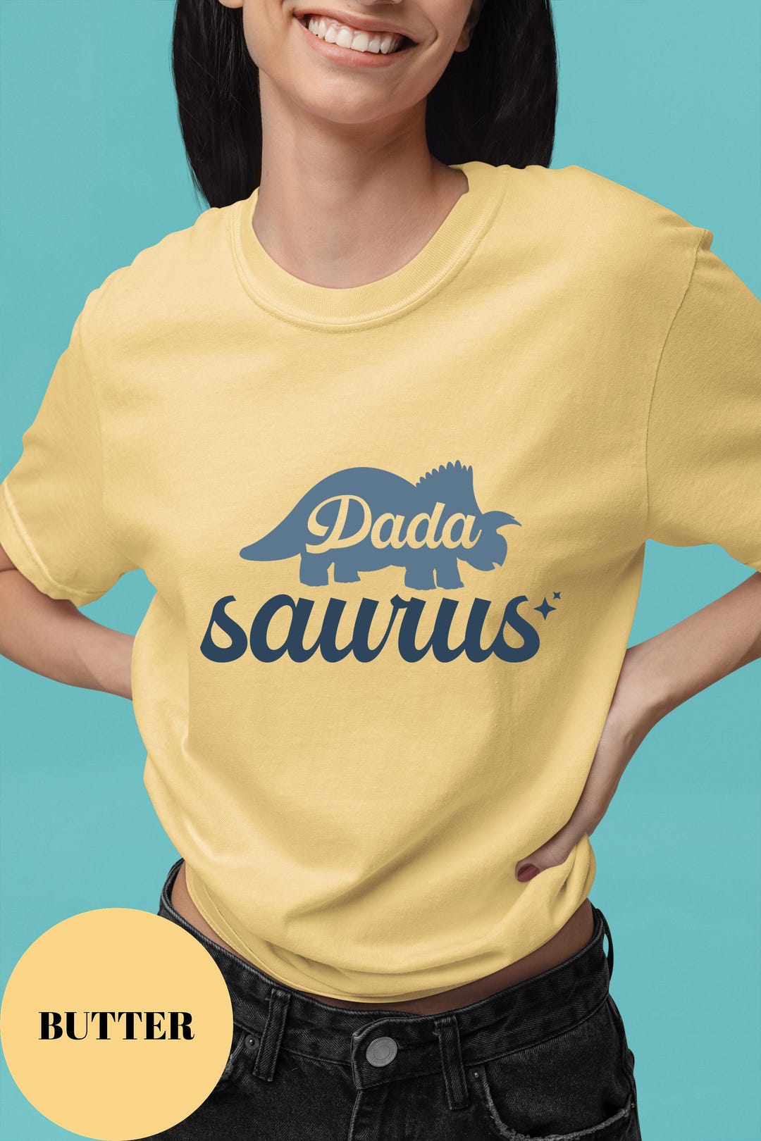 Comfort Colors® Dadasaurus T-shirt, Funny Dinosaur Dad Tee, Cute Father ...