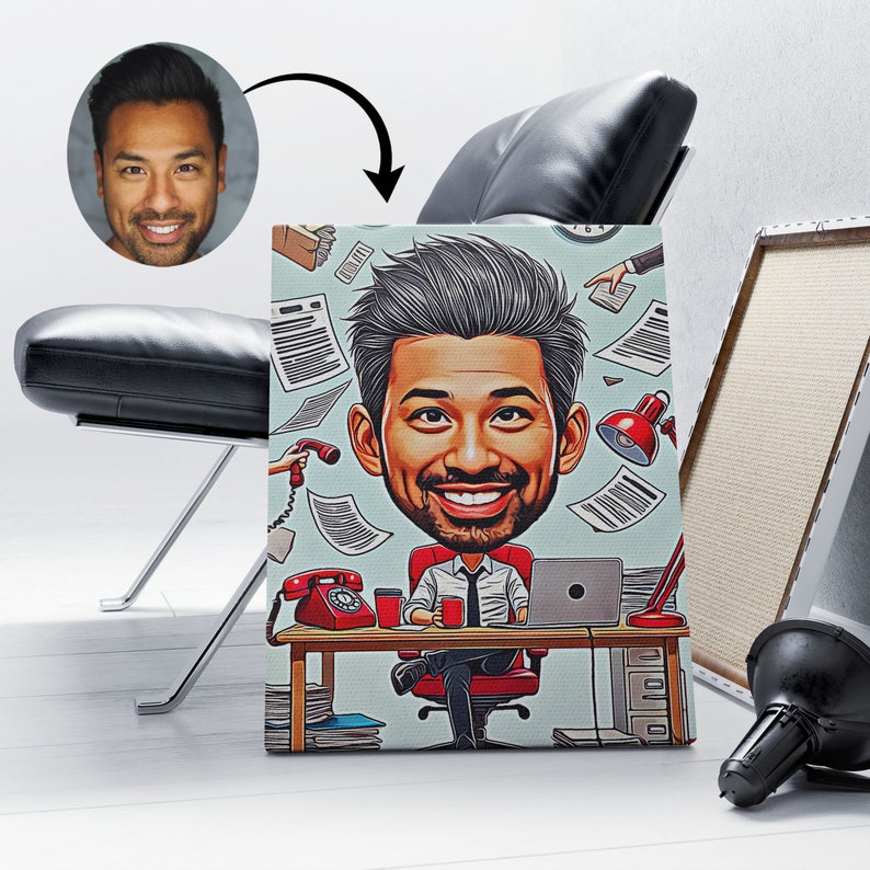 Boss Cartoon Custom Drawing Portrait - Funny Gift for Male, Unique Gift ...
