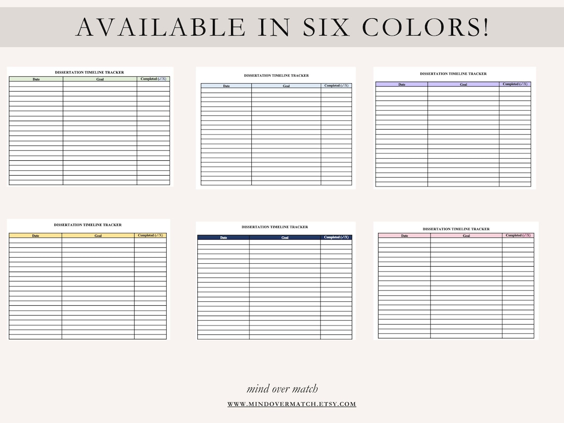 Dissertation Timeline Template, Dissertation Work Plan Template ...