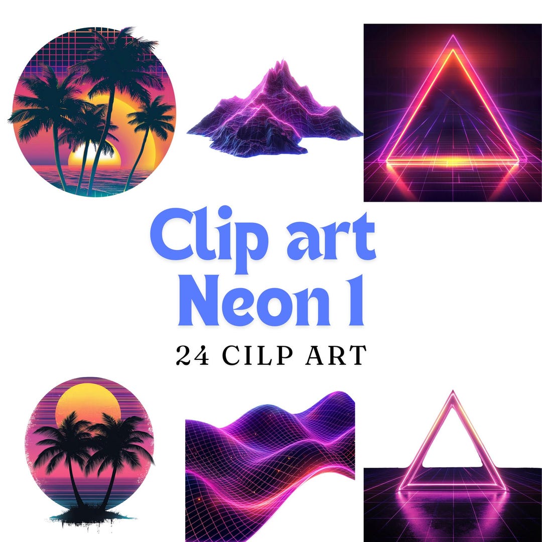 24 PNG Neon Art Clipart Bundle Neon Art Clipart Bundle Clipart Bundle ...