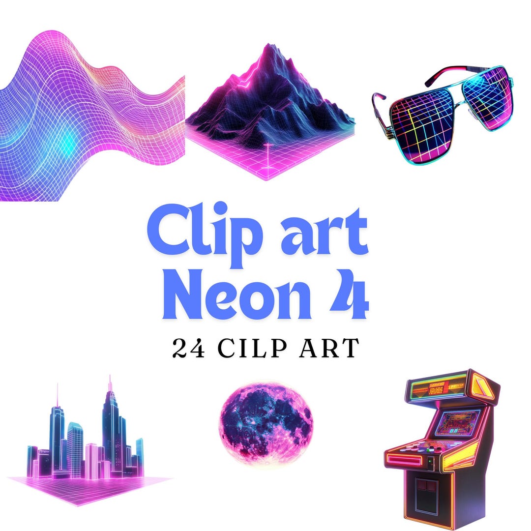 24 PNG Neon Art Clipart Bundle Neon Art Clipart Bundle Clipart Bundle ...