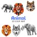 23 PNG Animal Clipart Bundle Cute Animal Clipart Bundle Cute Elephant ...