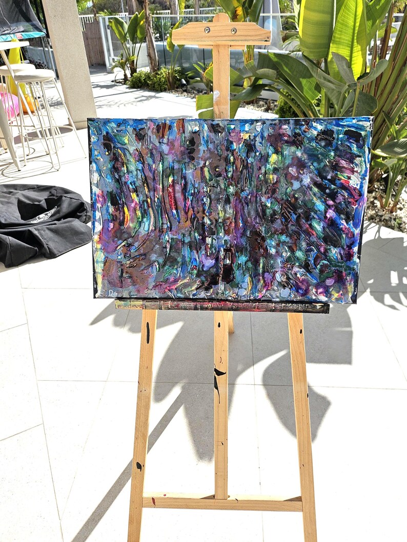 Original Acrylic and Epoxy Painting, Striking Colors. - Etsy