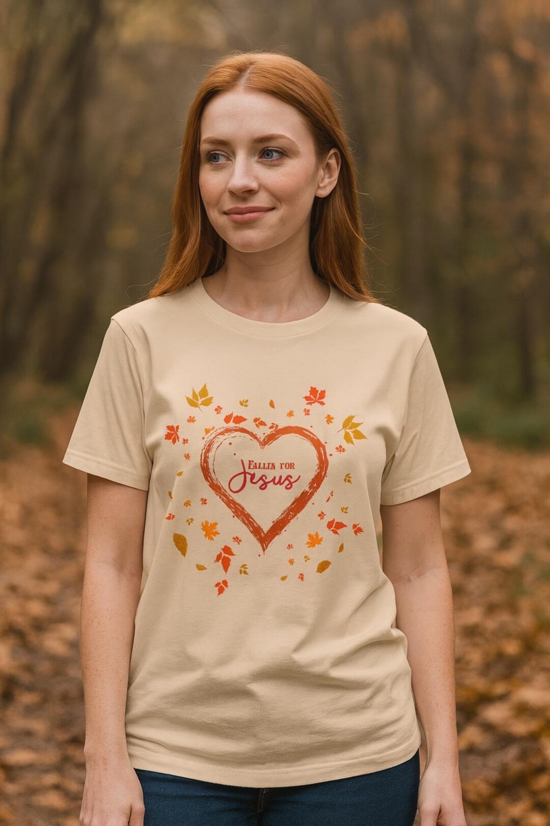 Fallin' for Jesus Tee: Unisex Christian Autumn Shirt - Etsy