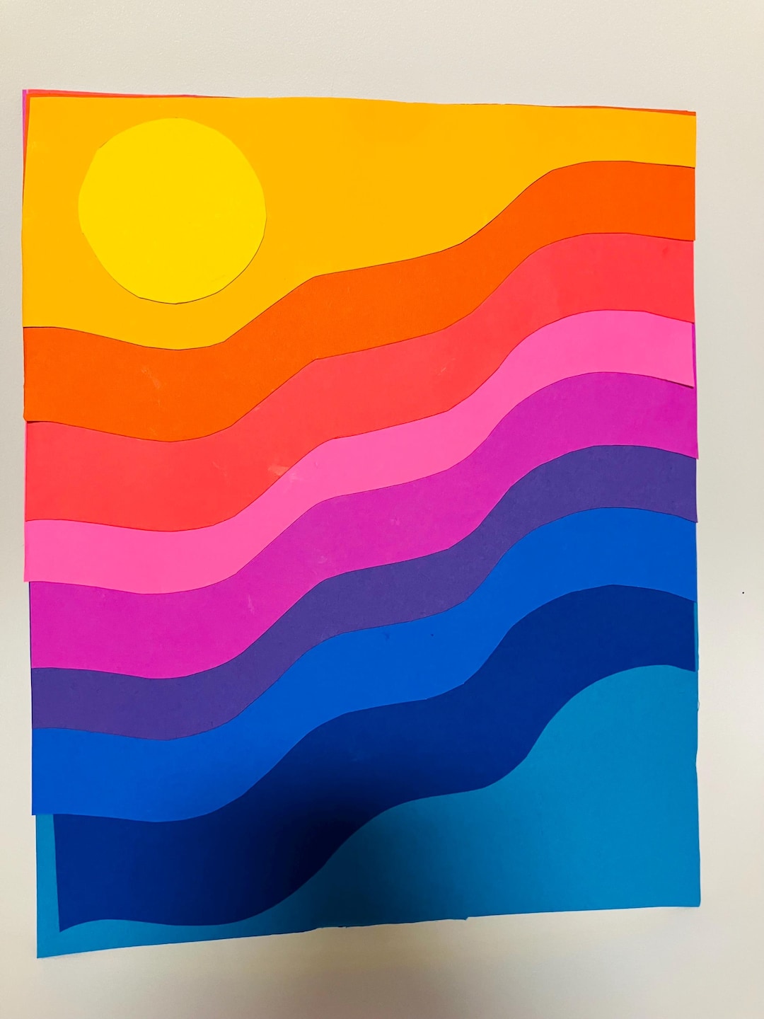 Construction Paper Sunset Wall Decor - Etsy