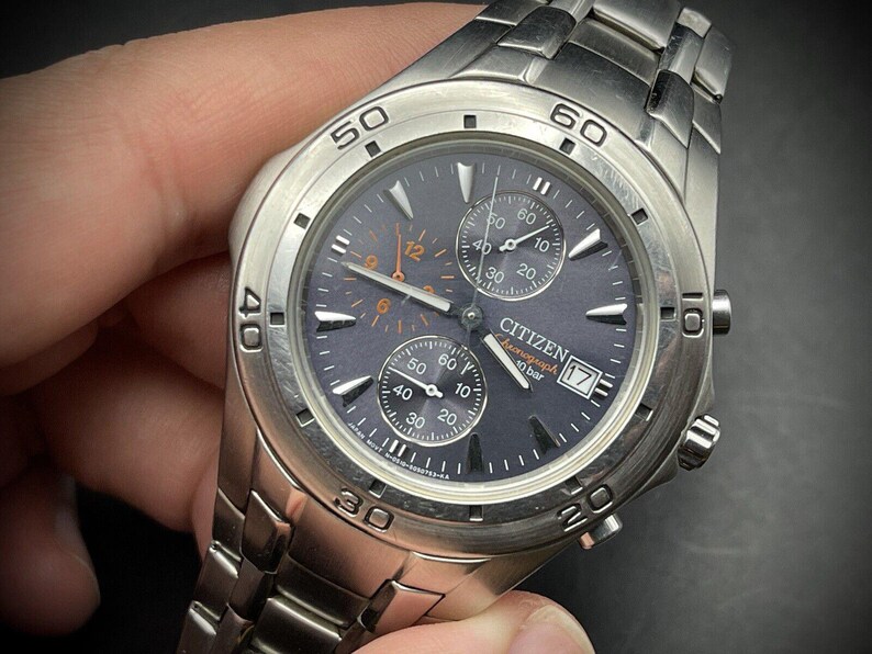 Vintage Citizen Chronograph 10 Bar Gents Watch, Japan Made Quartz - Etsy