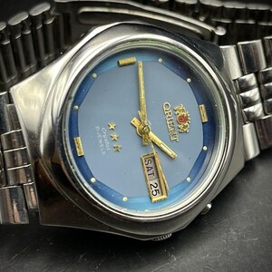 Vintage Orient 3 Star Blue Dial 35mm Gents Watch, Japan Made, Perfect ...