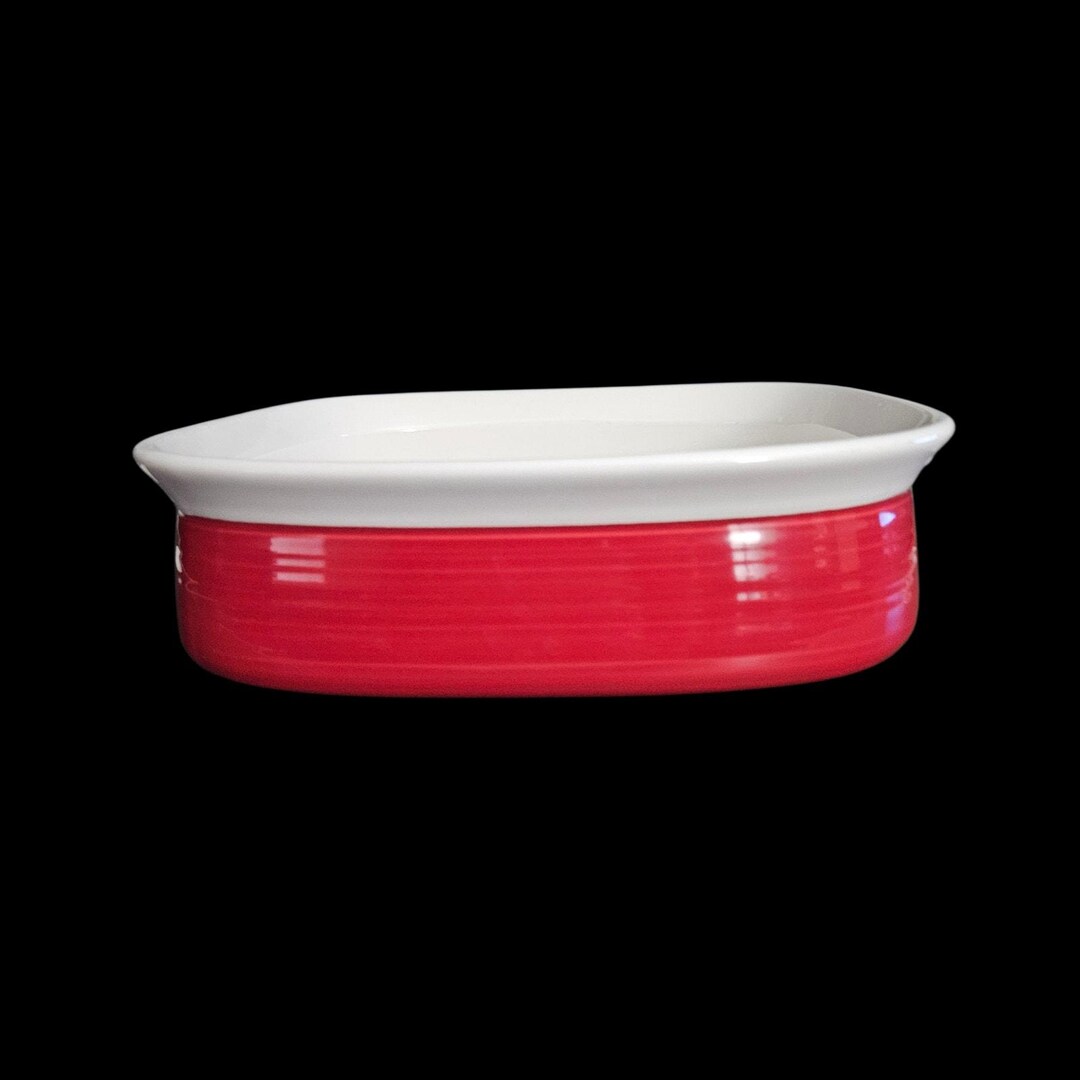 Corningware Etch 9in Red White Square Stoneware Baking Dish - Etsy