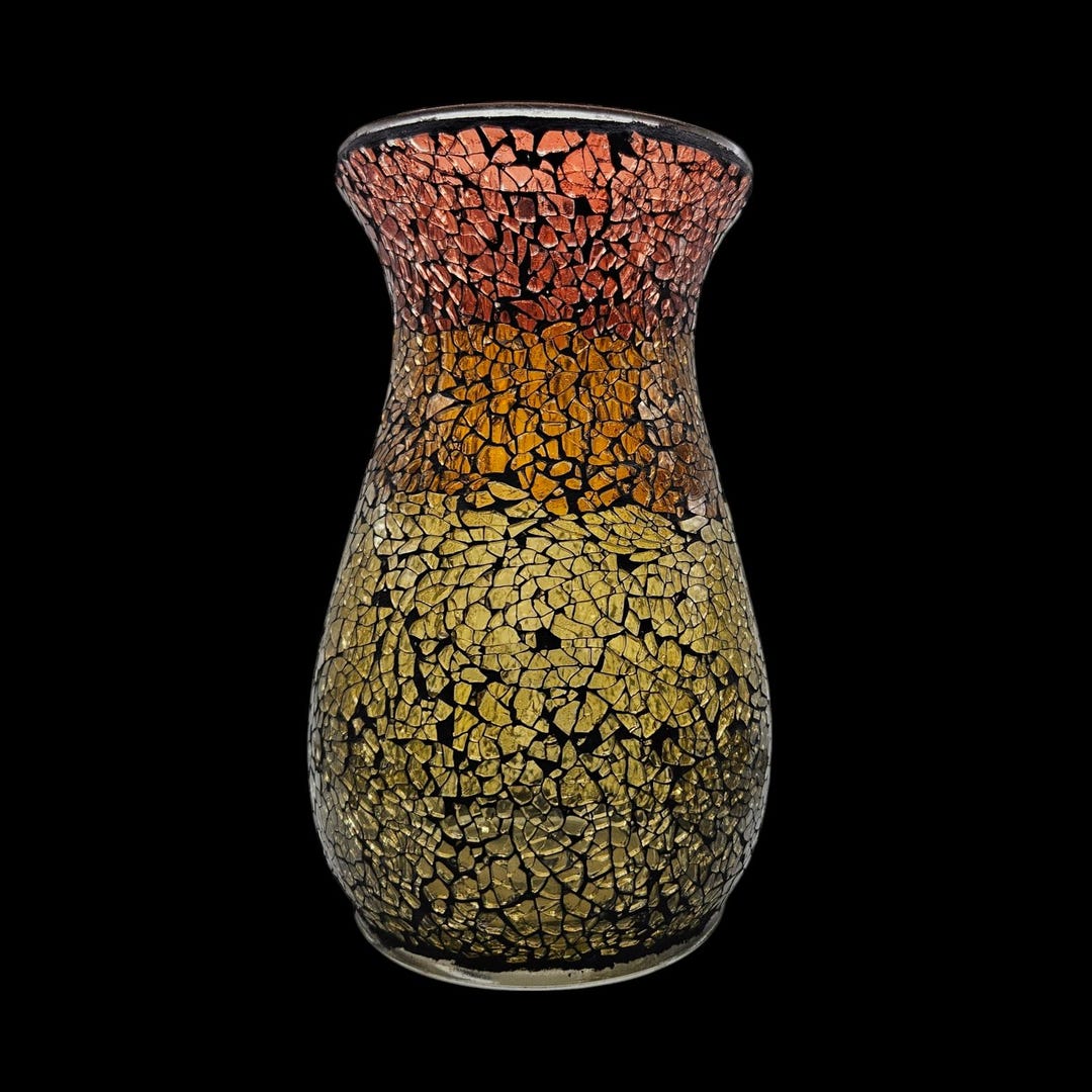 Partylite Siena Lights Mosaic Glass Vase Candle Holder 8" Bb - Etsy