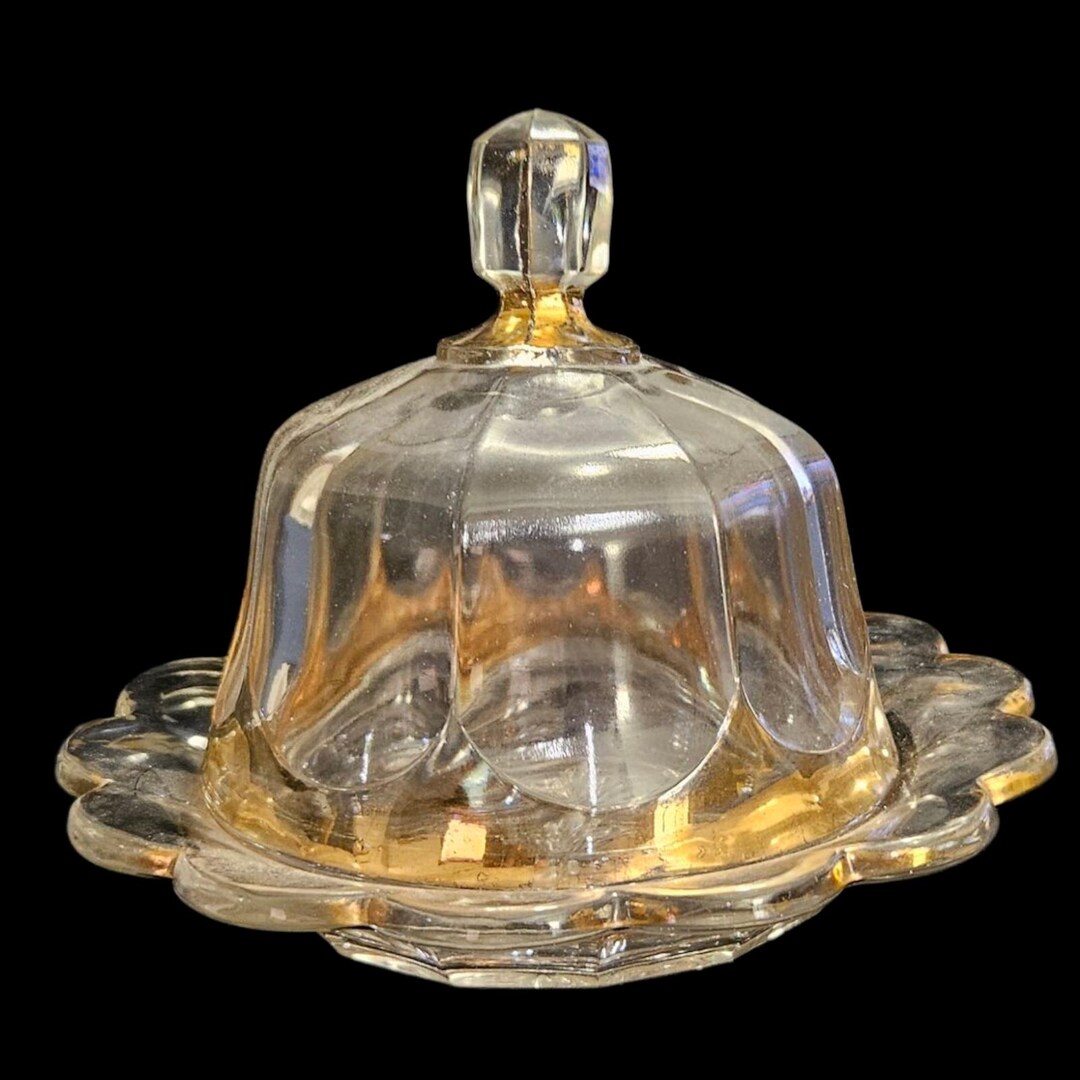 Antique Early American Pattern Glass EAPG Butter Bell Gold Rim - Etsy