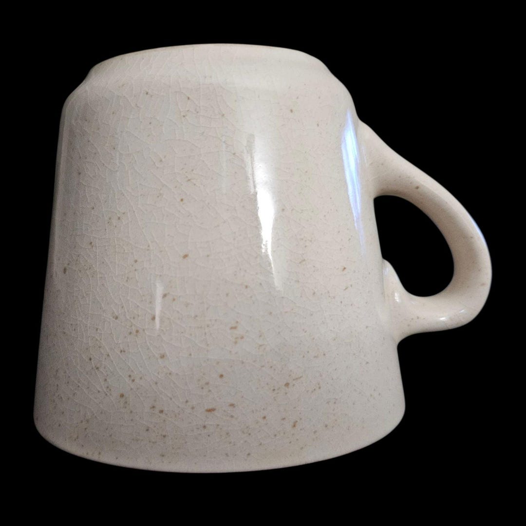 Vintage REGO Speckled Stoneware Coffee Mug Brown Rim E652 USA - Etsy