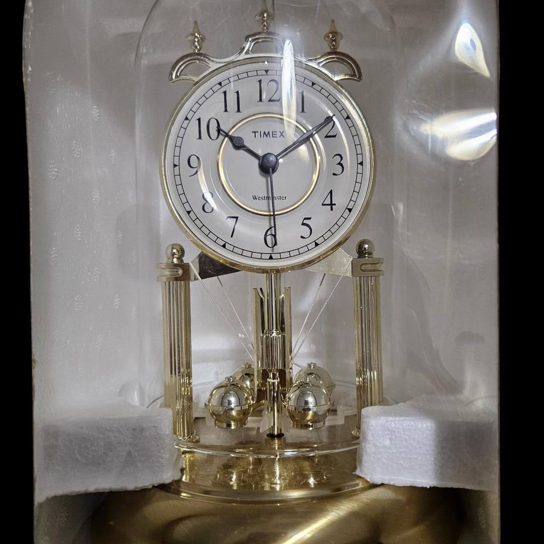Timex Anniversary Clock Westminster Chime Metal Base and Dial NIB - Etsy