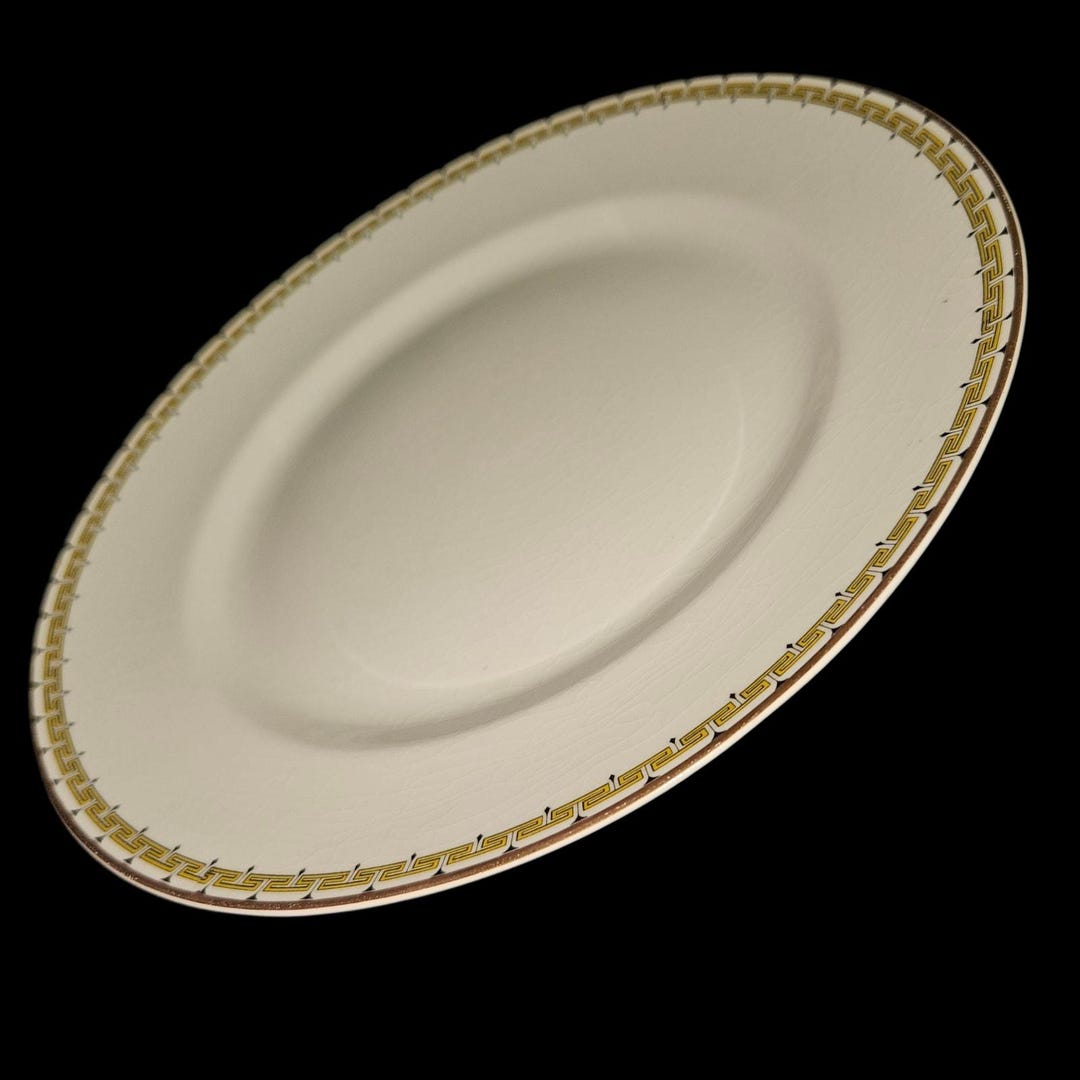 Cleveland China G.H.B. Co. 9.25" Plates Gold Greek Key Border Set of 4 ...