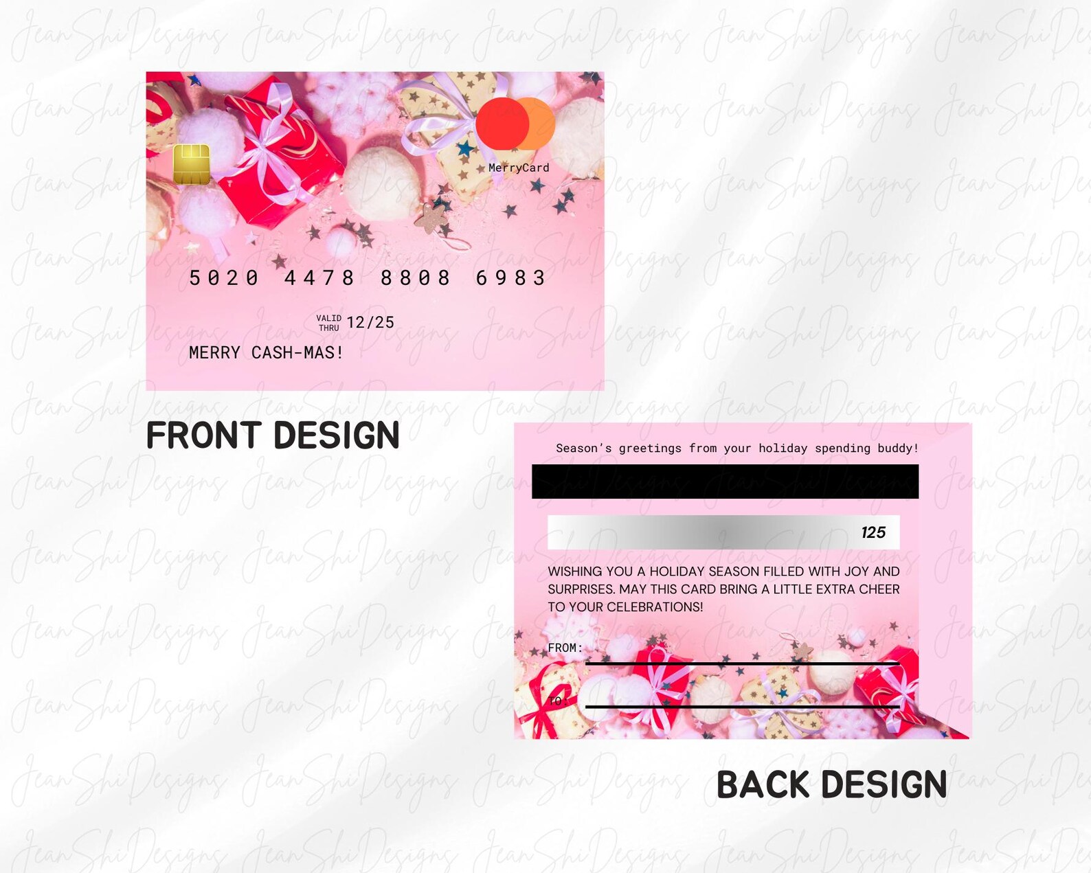 Money Envelope for Christmas Day, ATM Style Money Card, Christmas Money ...