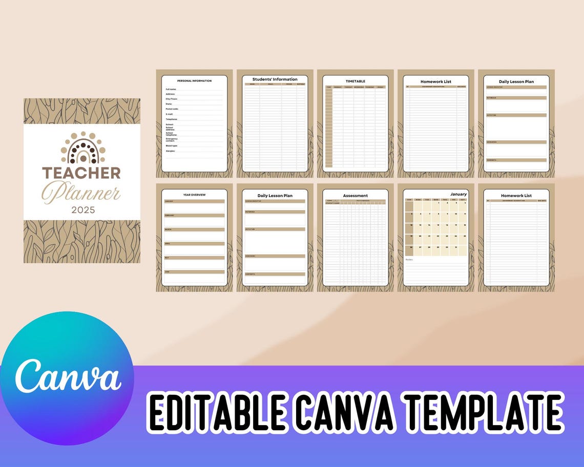 Planner Bundle 2025 Must Have Teacher Journal, Calendar 2025, Budget ...