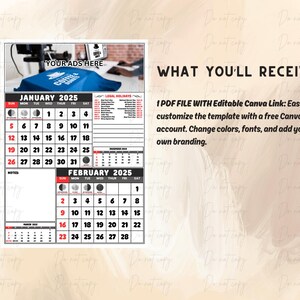 Commercial Calendar 2025 | Editable & Printable in Canva | Business ...