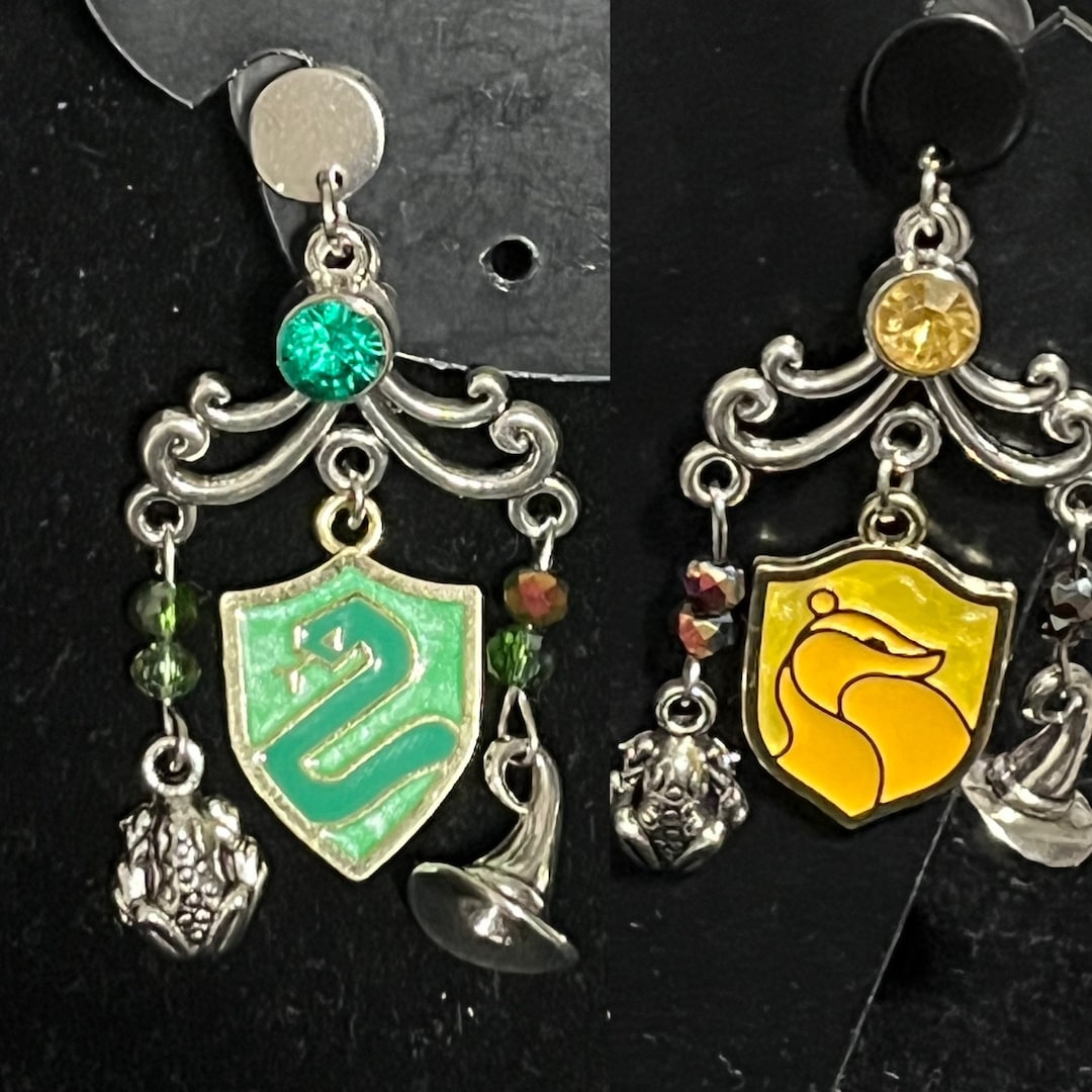 Harry Potter House Crest Jewelry Earrings Dangle With Enamel House ...