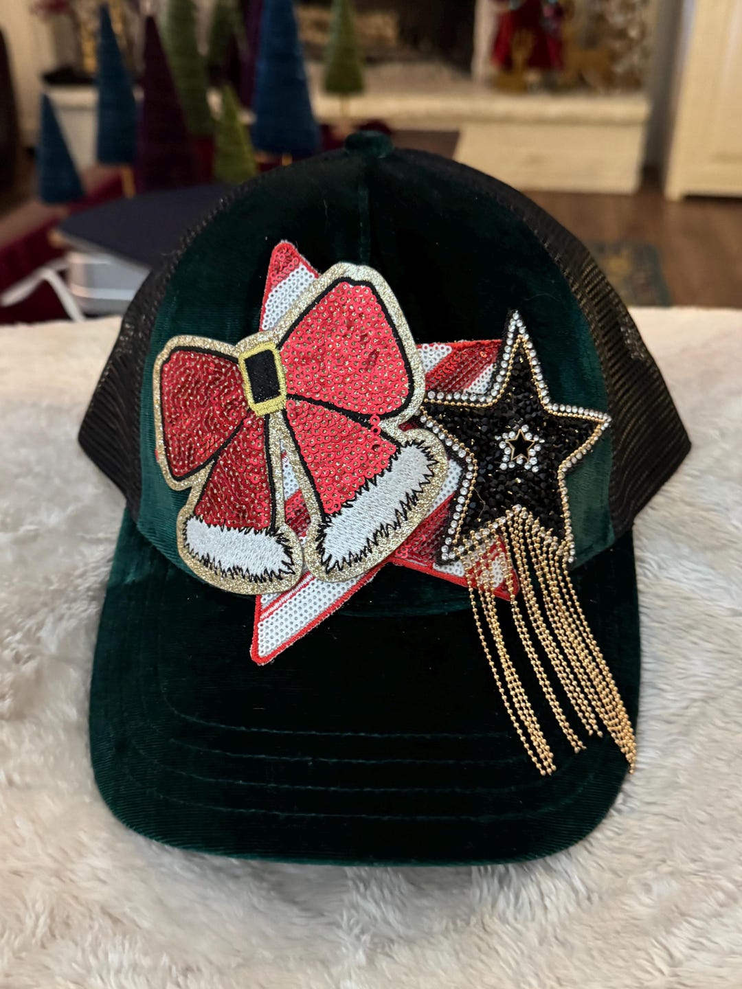 Forest Green Velvet Trucker Hat - Etsy