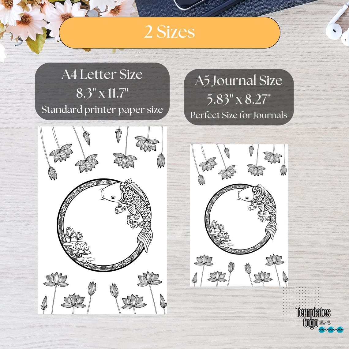 Journal Covers- Printable Journal Covers- Oriental Themed Journal ...