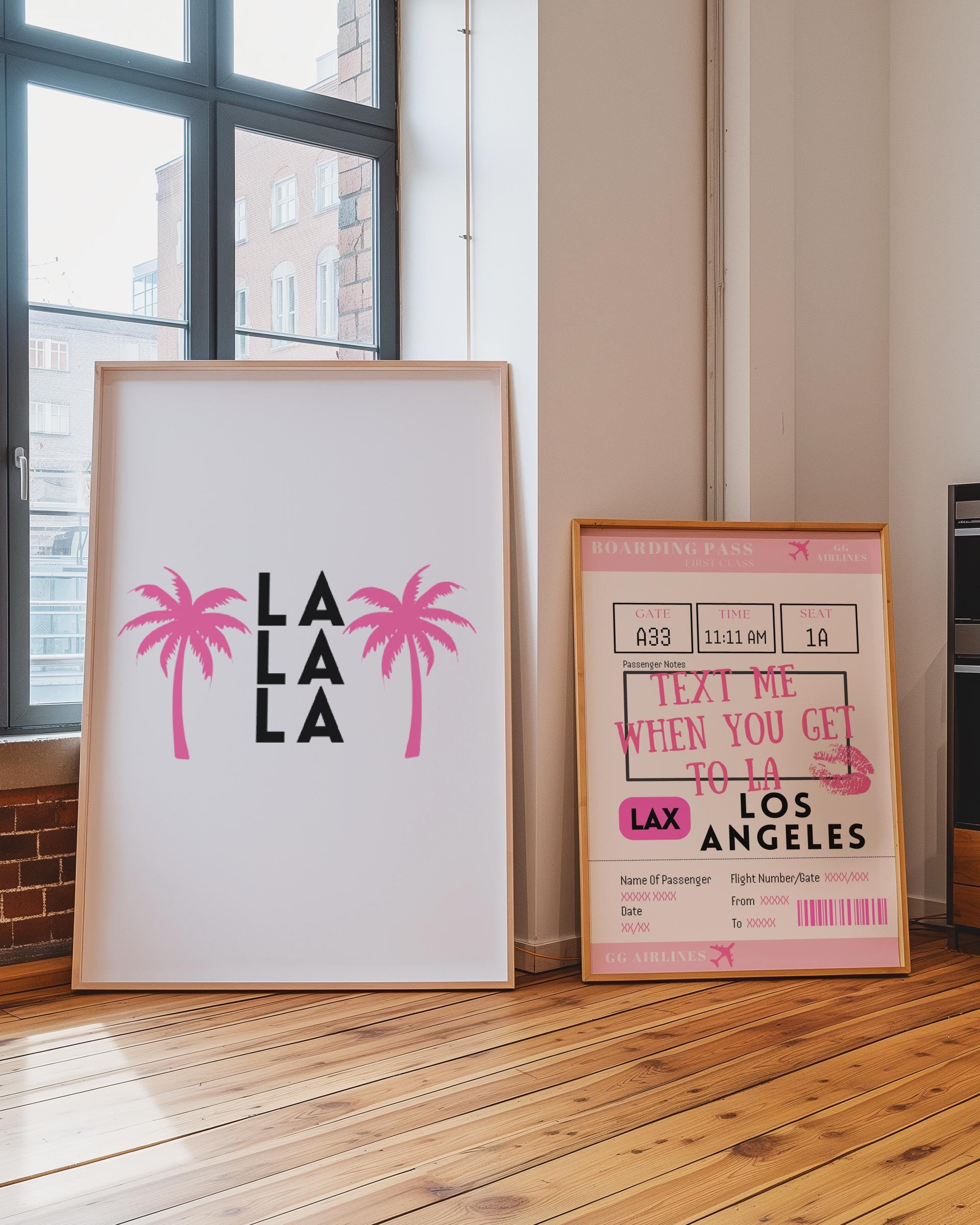 Trendy Los Angeles Poster Set, Text Me When You, Los Angeles Print ...