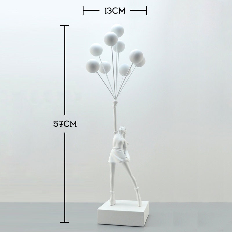 Flying Balloon Girl Resin Statue by Nordic Creative: Banksy's Abstract ...