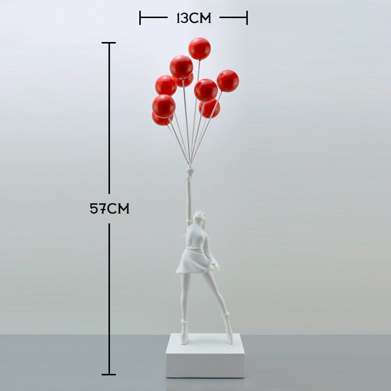 Flying Balloon Girl Resin Statue by Nordic Creative: Banksy's Abstract ...