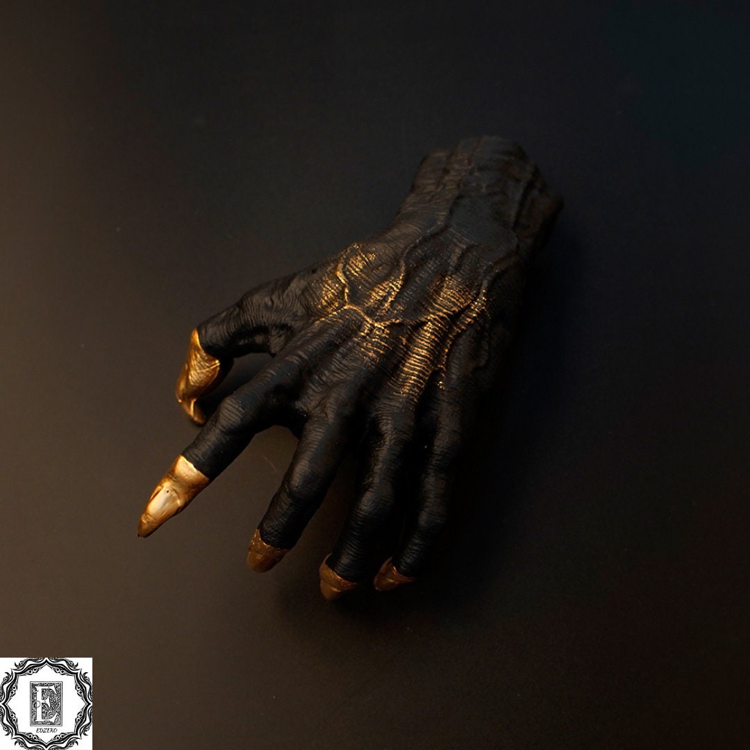 Wall Hanging Rack for Keys, Statues of Gothic Witches Hands, Wall Art ...