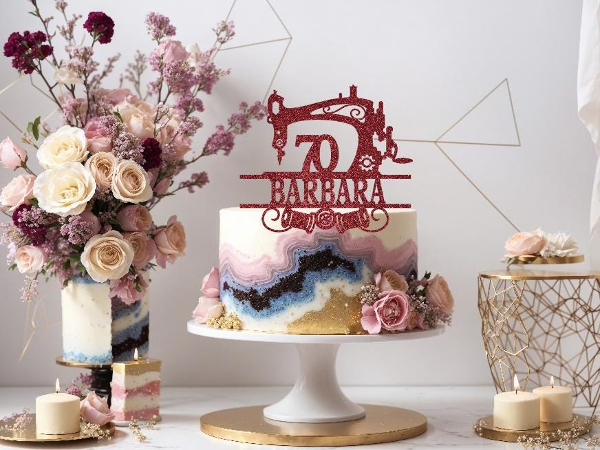 Custom Sewing Machine Cake Topper, Seamstress, Dressmaker, Needleworker ...