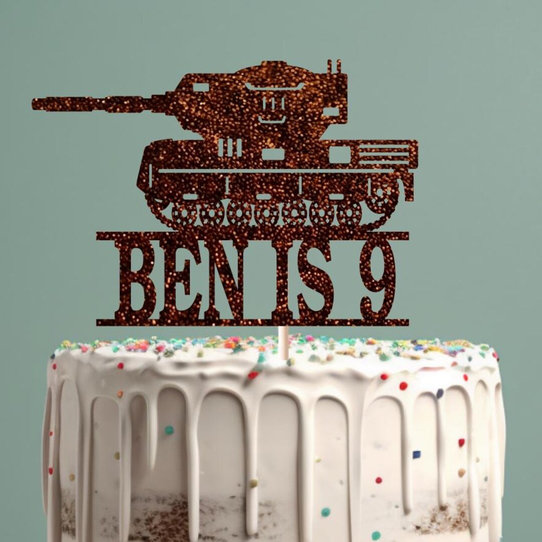 Custom Military Tank Cake Topper, Army, Cadets, Soldier, Personalised ...