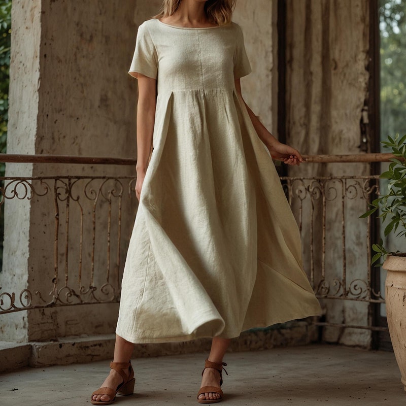 Cotton Linen Dress - Etsy