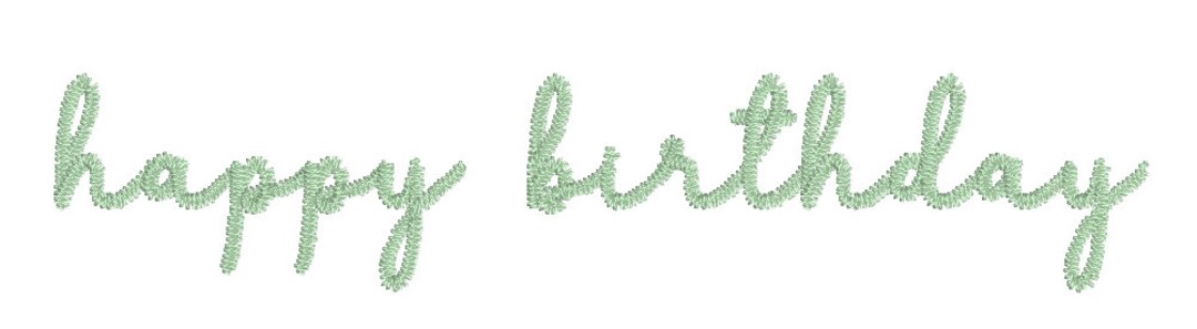 Happy Birthday, DST Embroidery File - Etsy