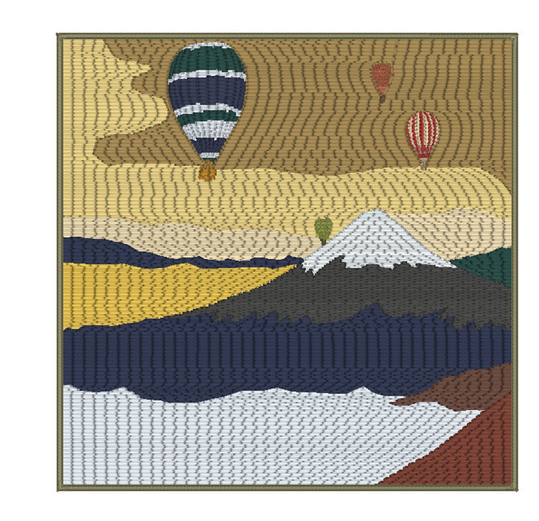 Hot Air Balloons, DST Embroidery File - Etsy