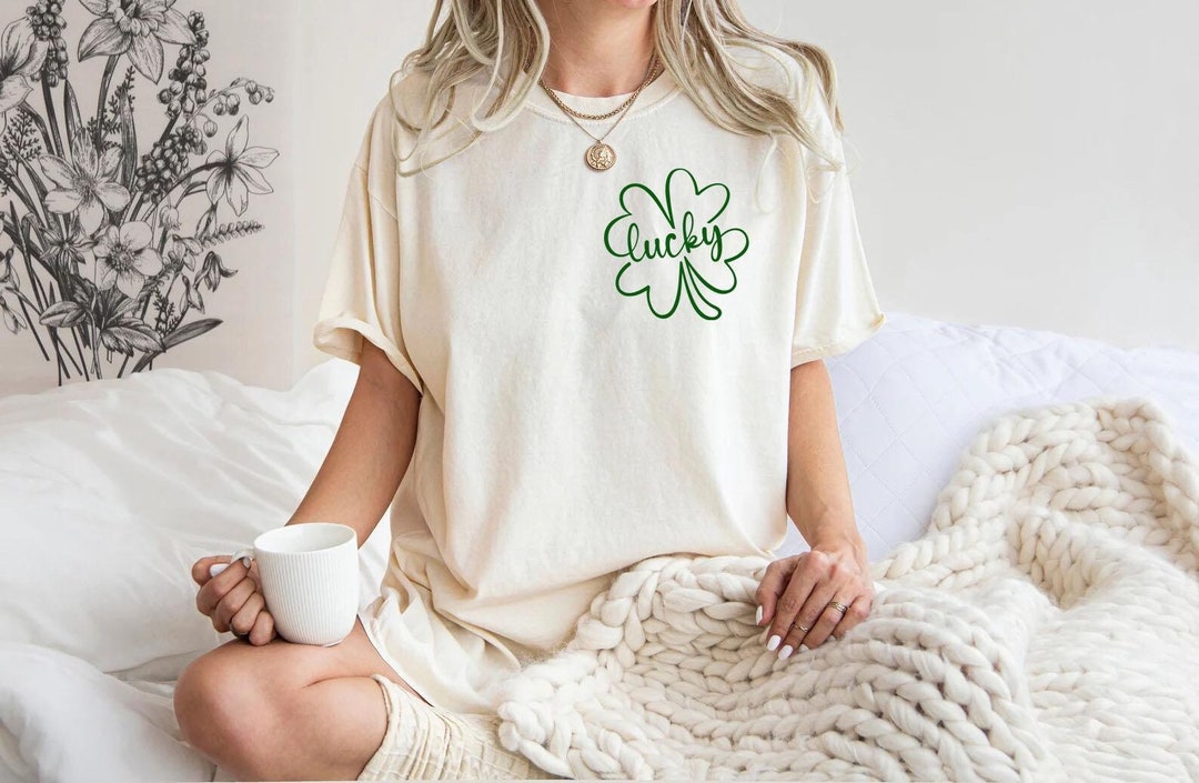 Irish Lucky Clover Shirt,irish Shamrock Sweater,st Patricks Day Tshirt ...