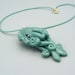Tropical Sea Cuttlefish Necklace, Aqua Blue Handmade Polymer Clay ...