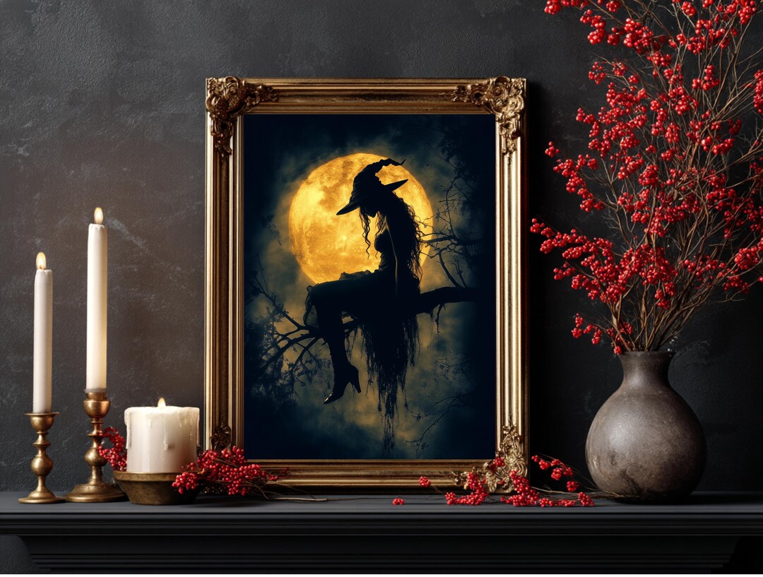 Halloween Witch Poster Print: Spooky Witchcore Wall Art - Etsy
