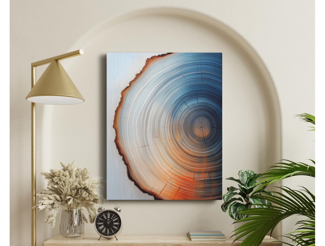 Tree Ring Wall Art Print, Nature Inspired Tree Ring Wall Decor, Framed ...