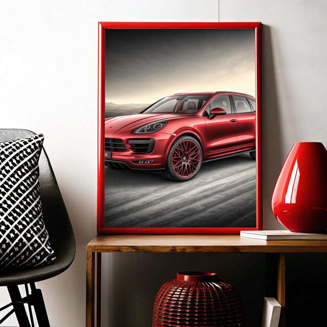 Red Porsche Cayenne Art Print - German Car Poster (digital Download) - Etsy