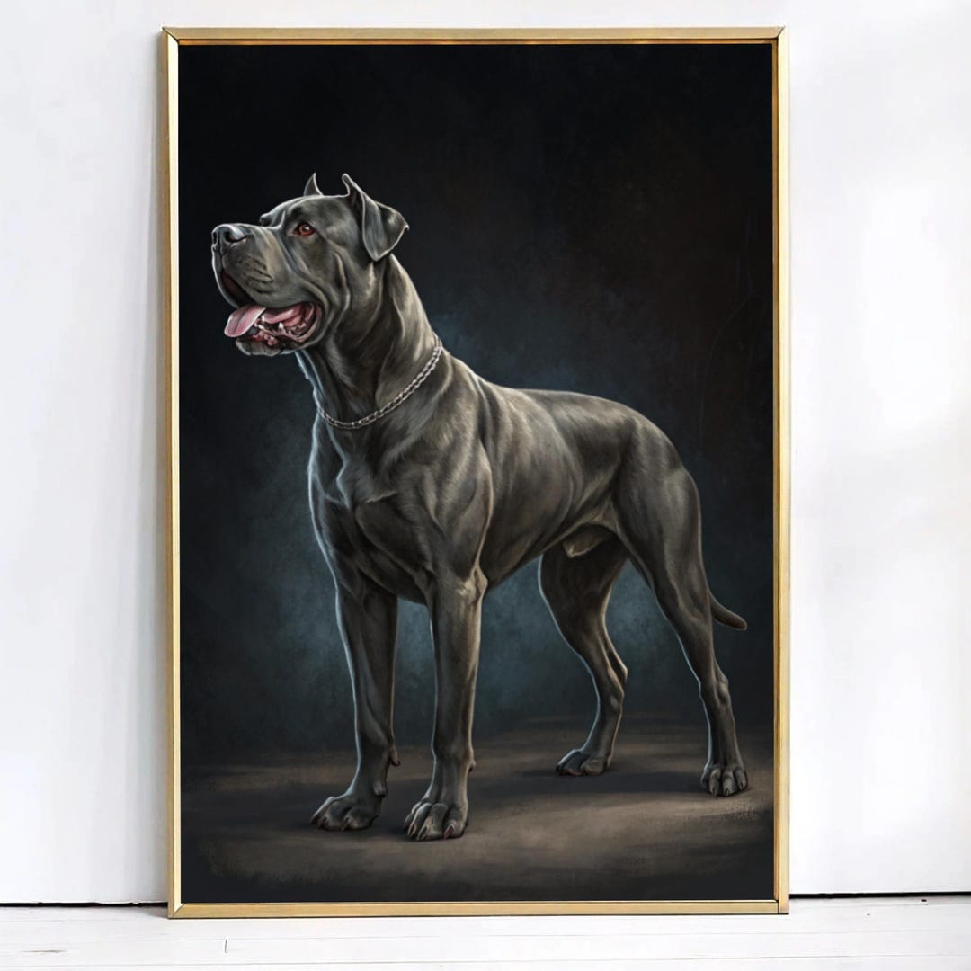 Cane Corso Realistic Dog Wall Art | Printable Poster | Home Interior ...