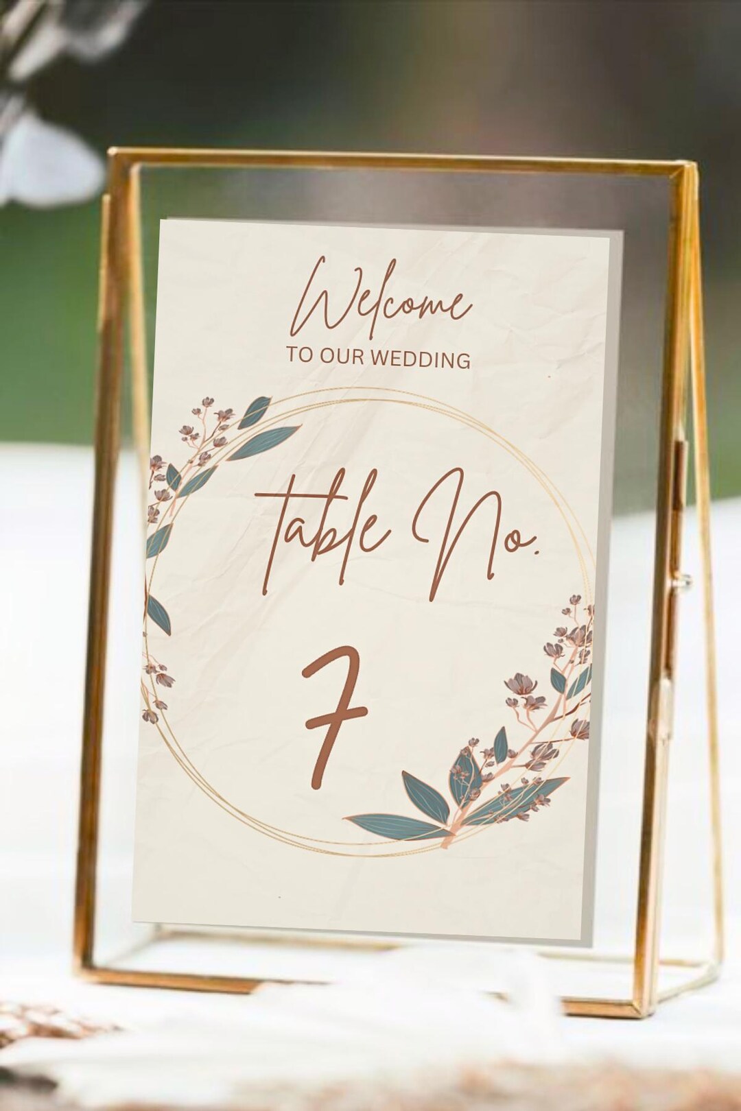 Simple Wedding Table Number Card Template Canva, Minimalist Reception ...