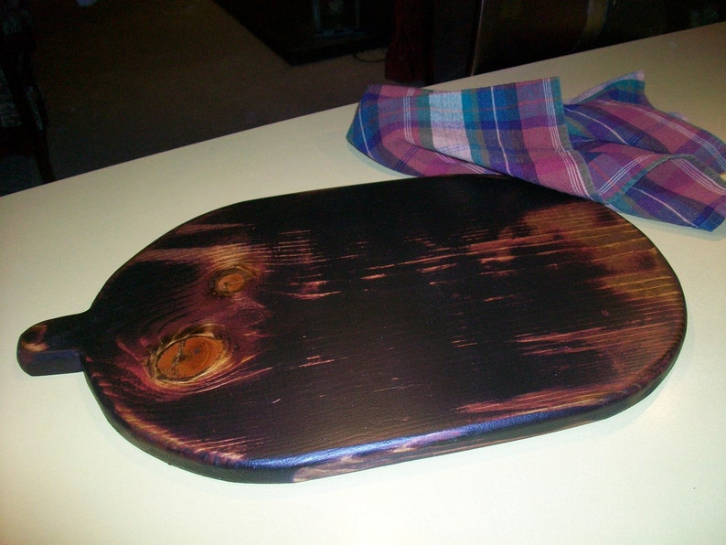 Primitive Large Wood Nubby Handle Breadboard - ANY COLOR - Etsy