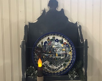 Colonial Bowl Rack Keep Primitive Rustic Wood | Etsy