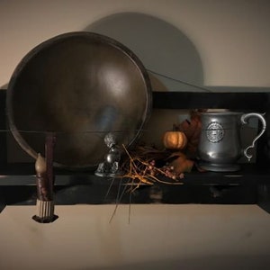 Colonial Primitive Bowl Rack With Wood Pegs - 10" T X 20" W X 5 1/2" D ...